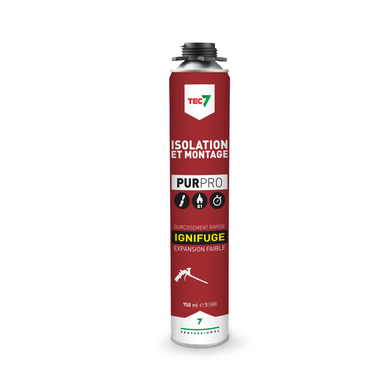PUR PRO - MOUSSE D'ISOLATION & DE MONTAGE - AEROSOL 750ml - 6700050...