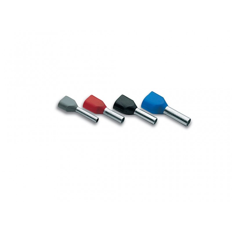 Embout de câblage double 2 x 0,5 mm² longueur 8 mm blanc - PKT508 Embout de câblage double 2 x 0,5 mm² longueur 8 mm blanc - PKT508